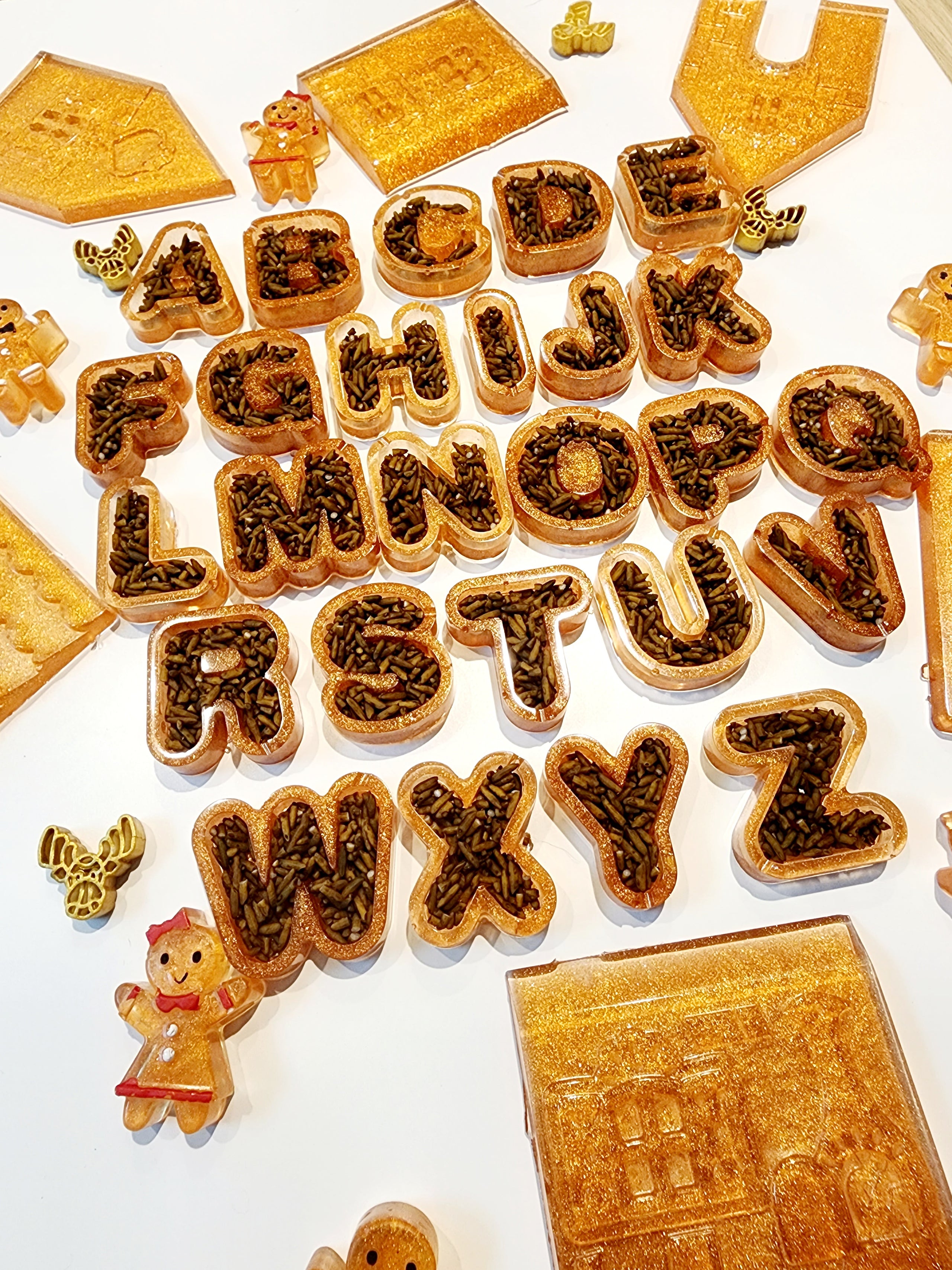 Gingerbread Cookie Fillable Letters and Numbers | Creating Adventures Co.